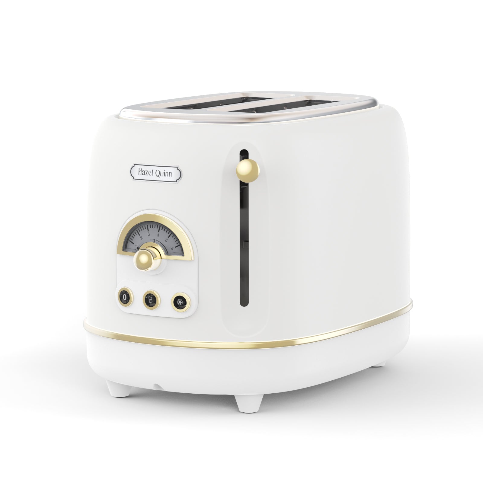 New Pearl White 2-Slice Toaster, with 6 Browning Dials, Sleek High Lif ...