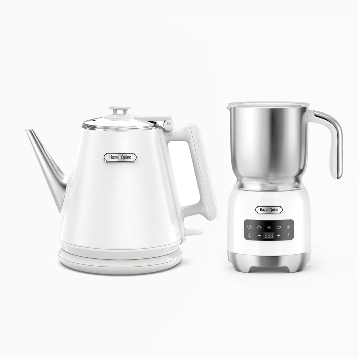 Pearl White 1 Liter Electric Kettle and Milk Frother Bundle (Available ...
