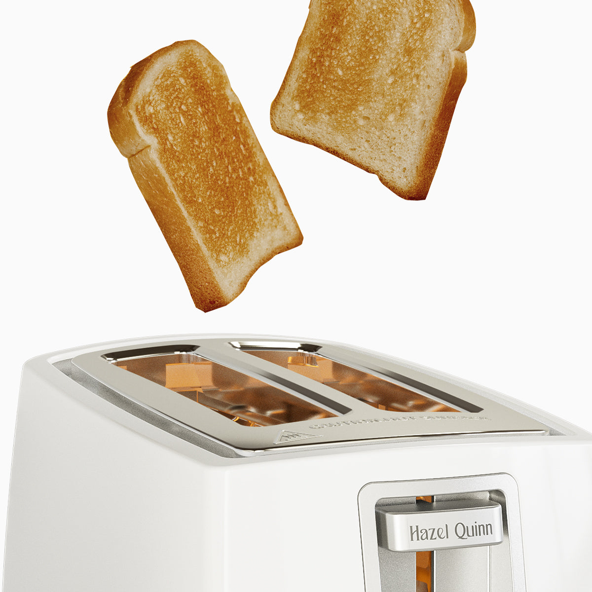 White 2-Slice Toaster, with 6 Browning Dials, Sleek High Lift Lever (A ...